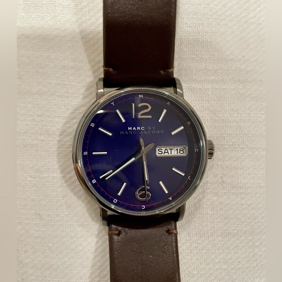 Marc Joseph | Accessories | Marc Jacobs Mens Watch Blue Dial Brown ...
